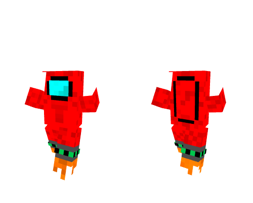Amongus crewmate with rocket boots Minecraft | mcskincraft